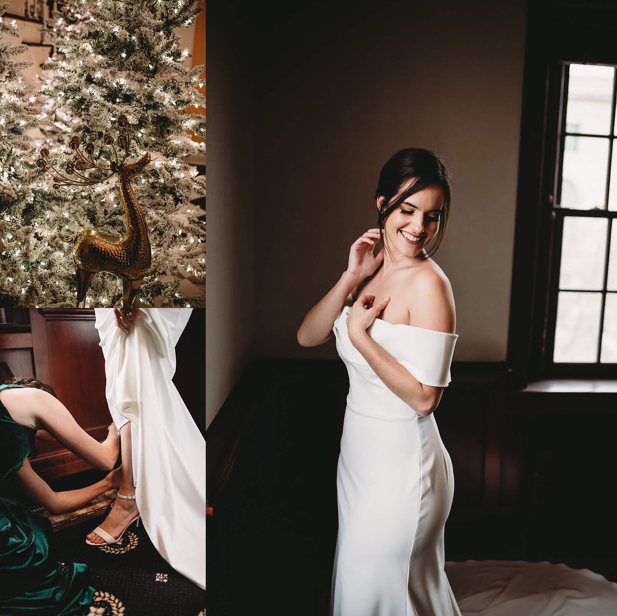 An elegant black & white winter wedding at the Madison Club | Tara ...
